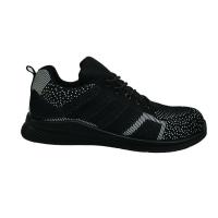 China SJ Kevlar Midsole Fly Knit Safety Shoes With Lace Up Closure And Anti-Slip Function Work Shoes for sale
