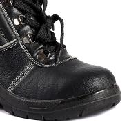 China Brand SJ Comfortable Work Shoes with PU Sole and Embossed Cow Leather Upper OEM Safety Boots for sale