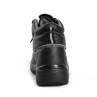 China Brand SJ Comfortable Work Shoes with PU Sole and Embossed Cow Leather Upper OEM Safety Boots for sale