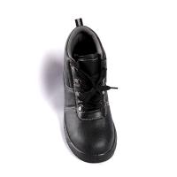 China Brand SJ Comfortable Work Shoes with PU Sole and Embossed Cow Leather Upper OEM Safety Boots for sale