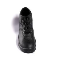 China Embossed Cow Leather PU Injection Safety Shoes for Construction Site Workers' Protection and Safety for sale