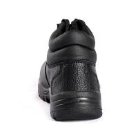 China Embossed Cow Leather PU Injection Safety Shoes for Construction Site Workers' Protection and Safety for sale