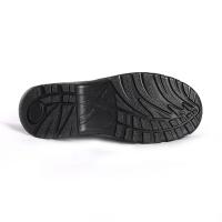 China Embossed Cow Leather PU Injection Safety Shoes for Construction Site Workers' Protection and Safety for sale