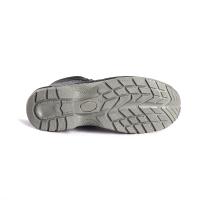 China OEM Factory Anti Smash Steel Toe Cap PU Sole Safety Shoes With Embossed Cow Leather Upper Work Boots for sale