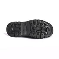 China Steel Toe Safety Shoes with Nylon Fabric Gusset Tongue and Embossed Cow Leather Upper Material for sale