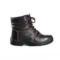 China Embossed Cow Leather Steel Toe Safety Shoes for Anti-puncture and Antistatic Work Boots for Women for sale