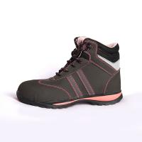 China Shengjie Safety Shoes Nylon Fabric Gusset Genuine Leather Upper for Sports and Recreation Pink Work Boots for sale