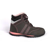 China Shengjie Safety Shoes Nylon Fabric Gusset Genuine Leather Upper for Sports and Recreation Pink Work Boots for sale