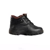 China Customized Genuine Embossed Cow Leather Upper PU/PU Sole Safety Shoes for Durable Performance Work Boots for sale