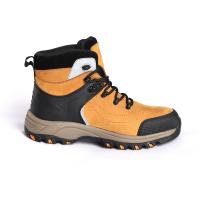 China Shock-Proof Cement Safety Shoes with Leather Upper and Rubber EVA Sole Type Lace-up Closure Work Boots for sale