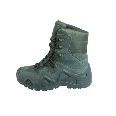China Round Toe Outdoor Lace Up Mid Calf Pupu Outsole / Anti Slip Combat Boots for sale