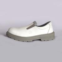 China White Safety Boots With Low Cut And Embossed Cow Leather Upper for sale