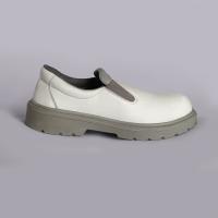 China White Safety Boots With Low Cut And Embossed Cow Leather Upper for sale