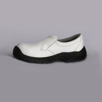 China Embossed Cow Leather Upper Anti-slip Low-profile Work Boots With Comfortable EVA Insole for sale