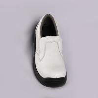 China Embossed Cow Leather Upper Anti-slip Low-profile Work Boots With Comfortable EVA Insole for sale