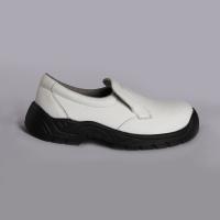 China Embossed Cow Leather Upper Anti-slip Low-profile Work Boots With Comfortable EVA Insole for sale