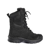 China Metal Eyelets Anti Slip Mesh Lining for Industrial Applications Black Genuine Leather Outdoor Boots for sale