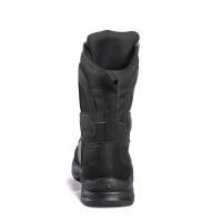 China Metal Eyelets Anti Slip Mesh Lining for Industrial Applications Black Genuine Leather Outdoor Boots for sale