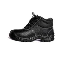 China Black Steel Toe Safety Shoes featuring Anti Puncture and Anti Smash Protection Working Work Boots for sale