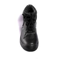 China Black Steel Toe Safety Shoes featuring Anti Puncture and Anti Smash Protection Working Work Boots for sale