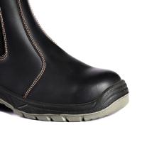 China Technique Injection Contruction Safety Boots Comfortable EVA Insole Transfer Coating Leather Upper Material for sale