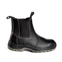 China Technique Injection Contruction Safety Boots Comfortable EVA Insole Transfer Coating Leather Upper Material for sale