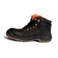 China Microfiber Leather Genuine Leather Upper Lining BK Mesh / Air Mesh OEM Factory Worker Safety Boots for Men for sale