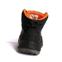 China Microfiber Leather Genuine Leather Upper Lining BK Mesh / Air Mesh OEM Factory Worker Safety Boots for Men for sale