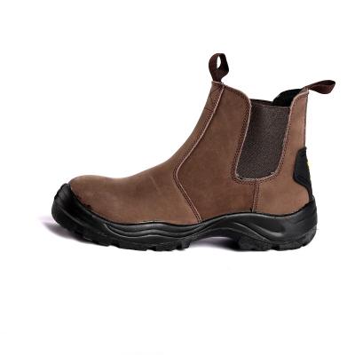 China PU Outsole Material Anti Puncture Safety Shoes for Heavy Machinery Operators Genuine Leather Work Boots for sale