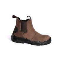 China PU Outsole Material Anti Puncture Safety Shoes for Heavy Machinery Operators Genuine Leather Work Boots for sale