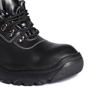 China Factory OEM Mid Steel Toe Safety Shoes with Genuine Leather Upper and Air Mesh Lining Work Boots for sale