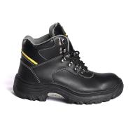 China Factory OEM Mid Steel Toe Safety Shoes with Genuine Leather Upper and Air Mesh Lining Work Boots for sale