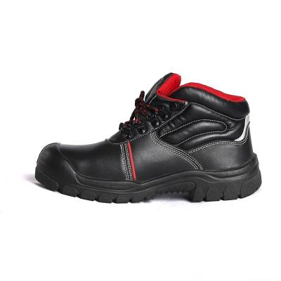 China PU Outsole Anti Puncture Anti Smash Nubuck Cow Leather Safety Shoes for Construction Workers for sale