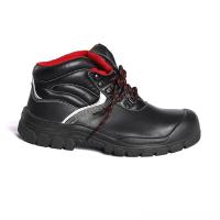 China PU Outsole Anti Puncture Anti Smash Nubuck Cow Leather Safety Shoes for Construction Workers for sale