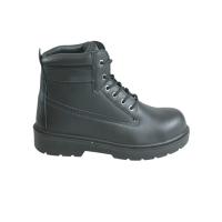 China Customized Safety Boots With Genuine Cow Leather Upper And Lace-up Closure Rubber Non Slip Work Shoes for sale