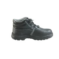 China Black Genuine Leather Waterproof Safety Boots With Steel Toe And Steel Plate For Outdoor Work Shoes for sale