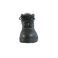 China Black Genuine Leather Waterproof Safety Boots With Steel Toe And Steel Plate For Outdoor Work Shoes for sale