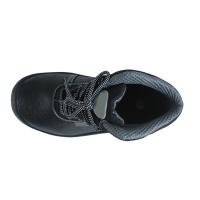 China Standard Steel Toe And Steel Plate Embossed Cow Leather With Comfortable EVA Insole Safety Shoes for sale