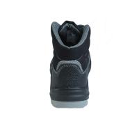 China Standard Steel Toe And Steel Plate Embossed Cow Leather With Comfortable EVA Insole Safety Shoes for sale