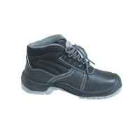 China Standard Steel Toe And Steel Plate Embossed Cow Leather With Comfortable EVA Insole Safety Shoes for sale