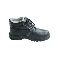China Safety Mid Shoe Black PU/PU Outsole Lace-up Shoes With Lace-up Closure Work Boots Steel Toe for sale