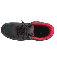 China Lace Up Closure Type Middle Cut Safety Shoes With Leather And Standard Steel Toe And Steel Plate for sale