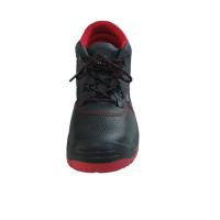 China Lace Up Closure Type Middle Cut Safety Shoes With Leather And Standard Steel Toe And Steel Plate for sale