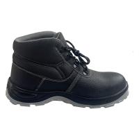 China Men Women PU Injection Embossed Leather Lining Mesh PU Sole Safety Shoes With Puncture Resistant Work Boots for sale