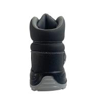 China Men Women PU Injection Embossed Leather Lining Mesh PU Sole Safety Shoes With Puncture Resistant Work Boots for sale