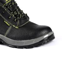 China Steel Toe Steel Plate Genuine Leather Upper For Unisex In Durable Safety Footwear for sale