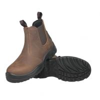 China Quite Steel Midsole Material Genuine Crazy Horse Leather Upper PUPU Solefor Long Lasting Safety Shoes for sale