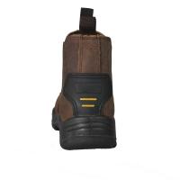 China Quite Steel Midsole Material Genuine Crazy Horse Leather Upper PUPU Solefor Long Lasting Safety Shoes for sale