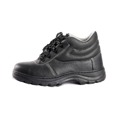 China Anti Smash Slip Resistant Middle Cut Safety Shoes Leather Material Additional Features for sale