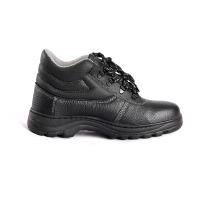 China Anti Smash Slip Resistant Middle Cut Safety Shoes Leather Material Additional Features for sale